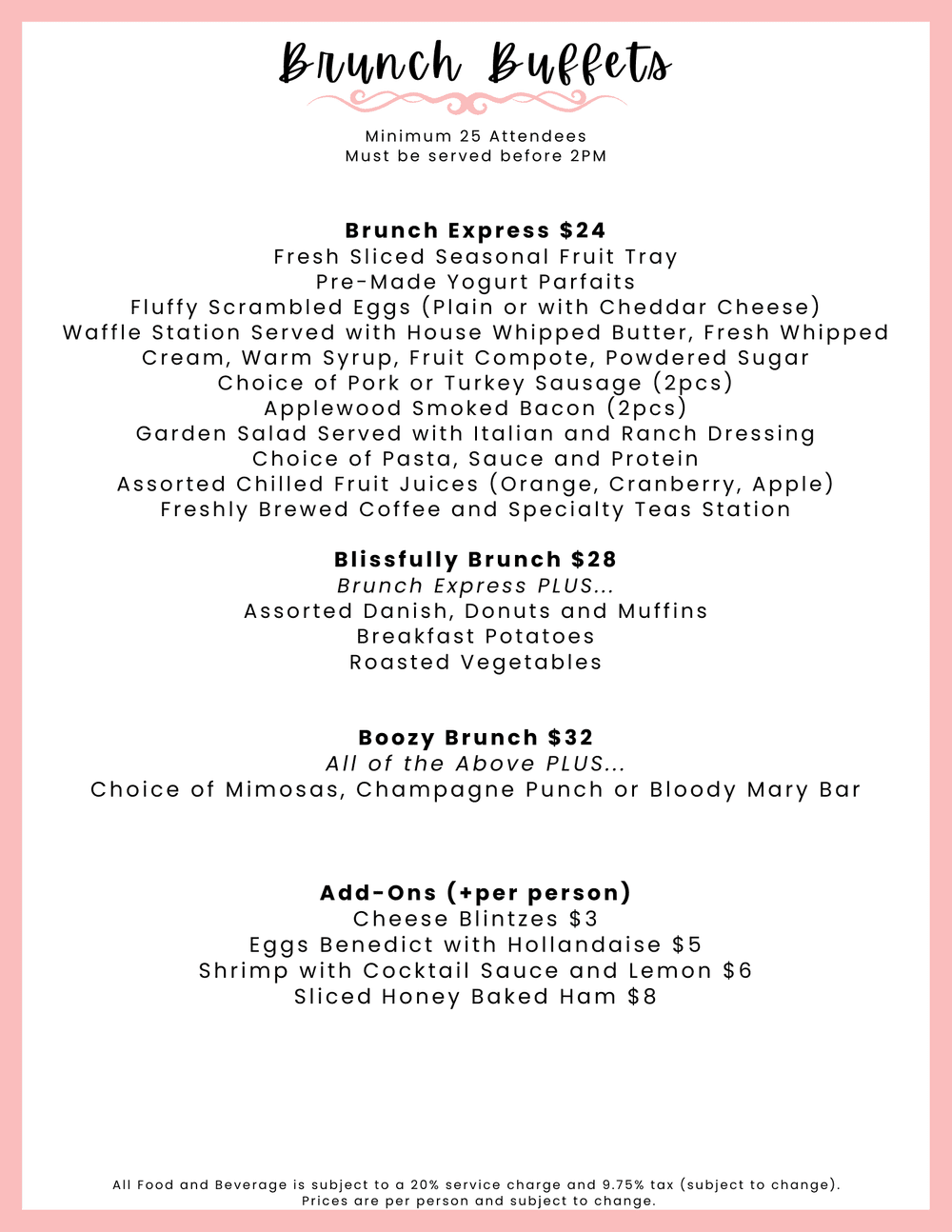 Catering Menus — Posh Banquets & Event Center