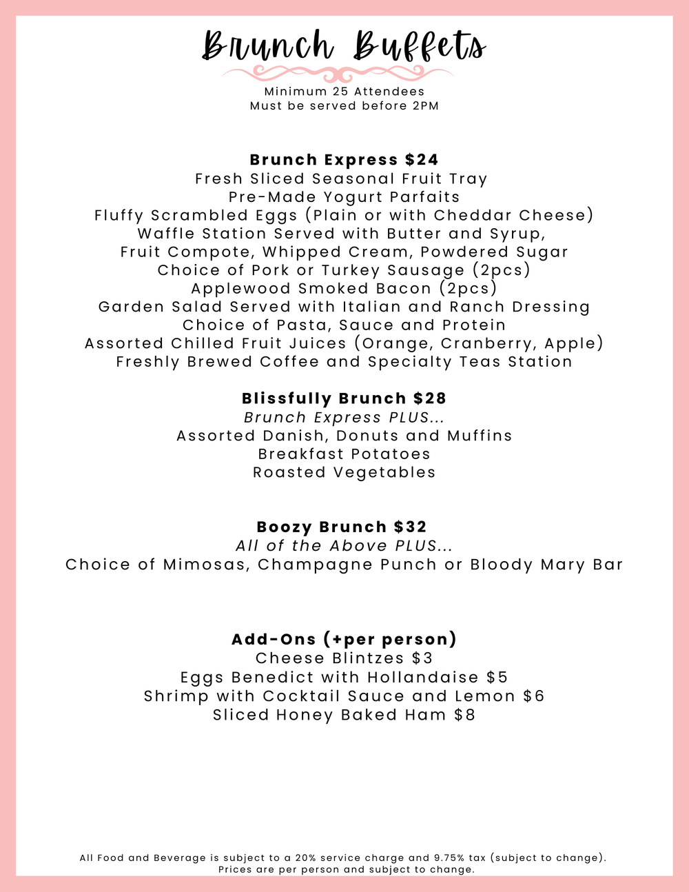 Catering Menus — Posh Banquets & Event Center