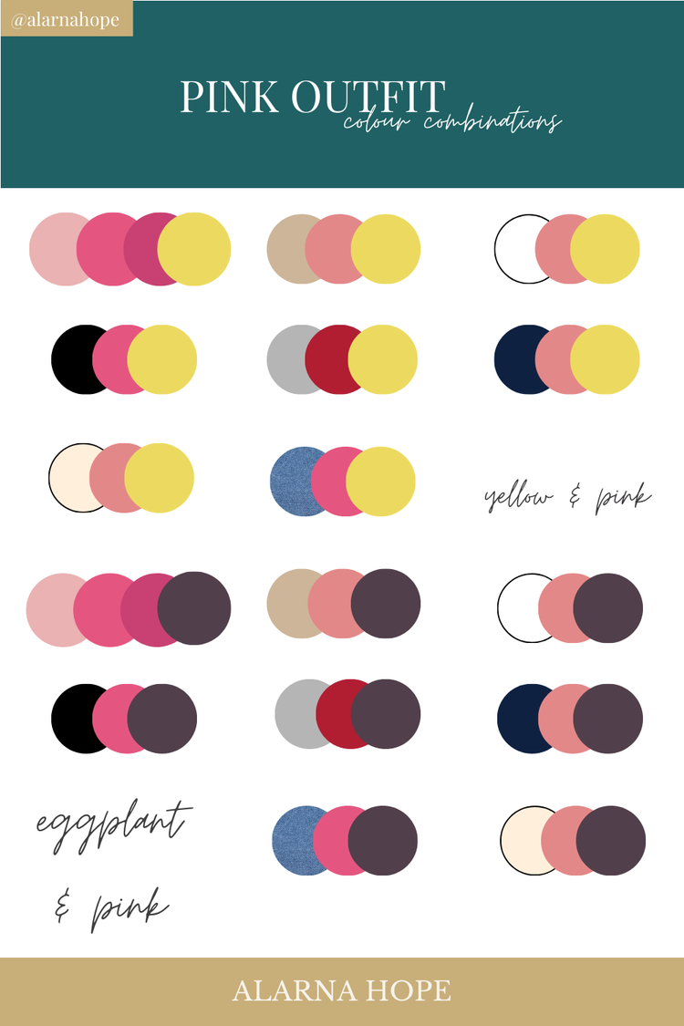 What Colours Go With Pink Clothes | Pink Colour Combinations — Alarna Hope