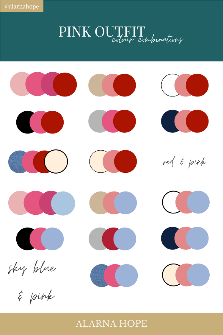 What Colours Go With Pink Clothes | Pink Colour Combinations — Alarna Hope
