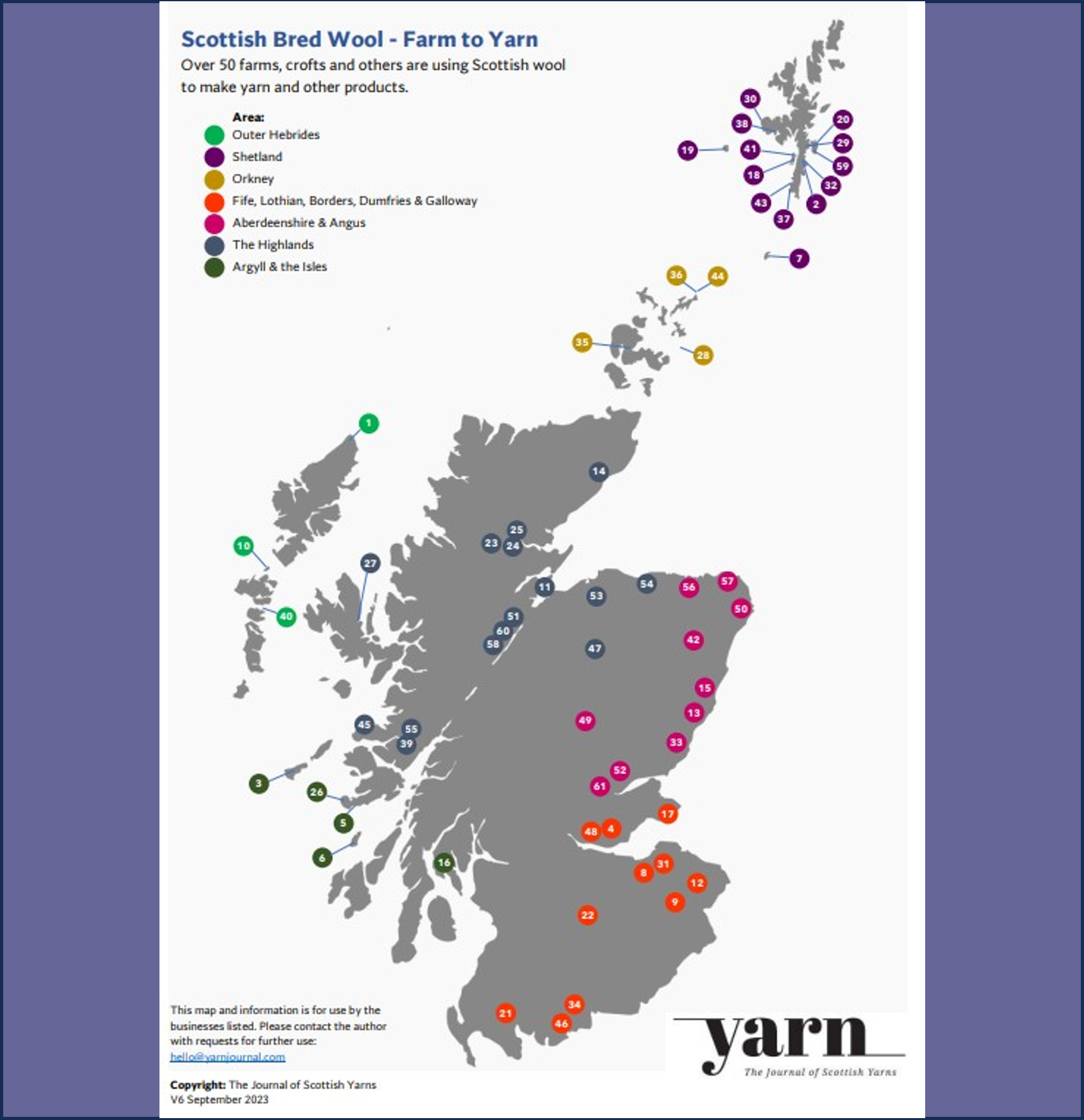 Scottish Bred Wool - Farm to Yarn map — YarnJournal