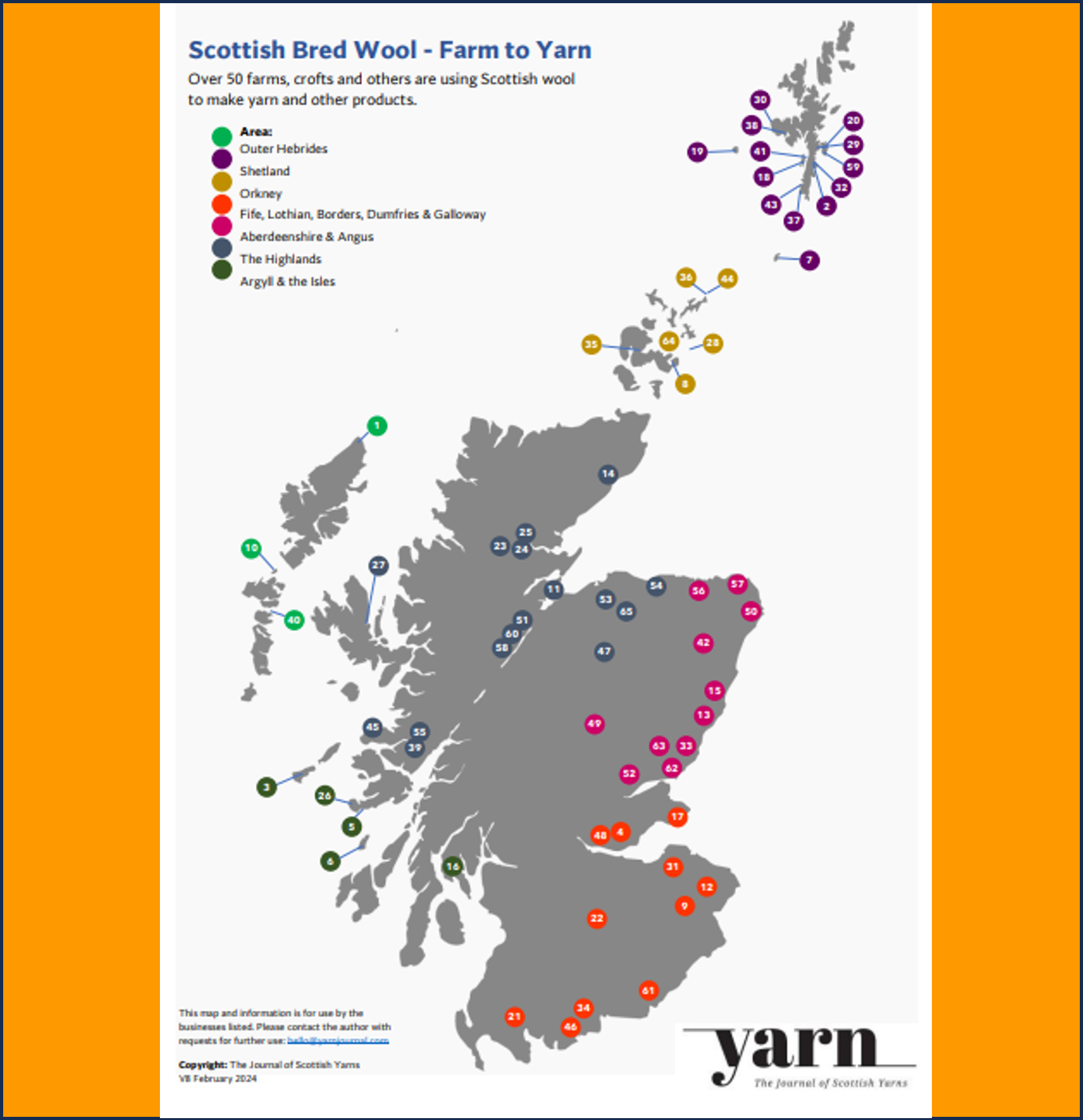 Scottish Bred Wool - Farm to Yarn map — YarnJournal