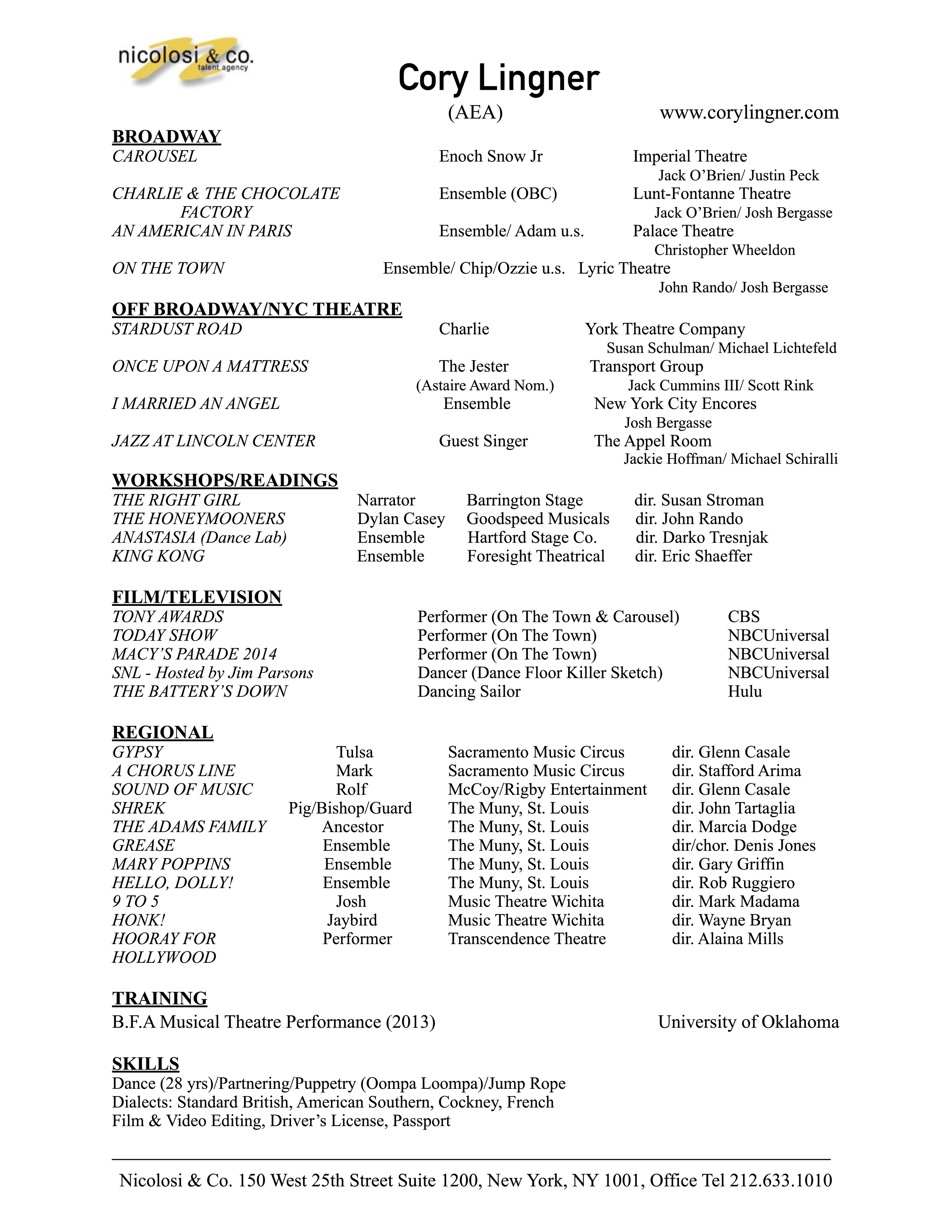 Resume — Cory Lingner