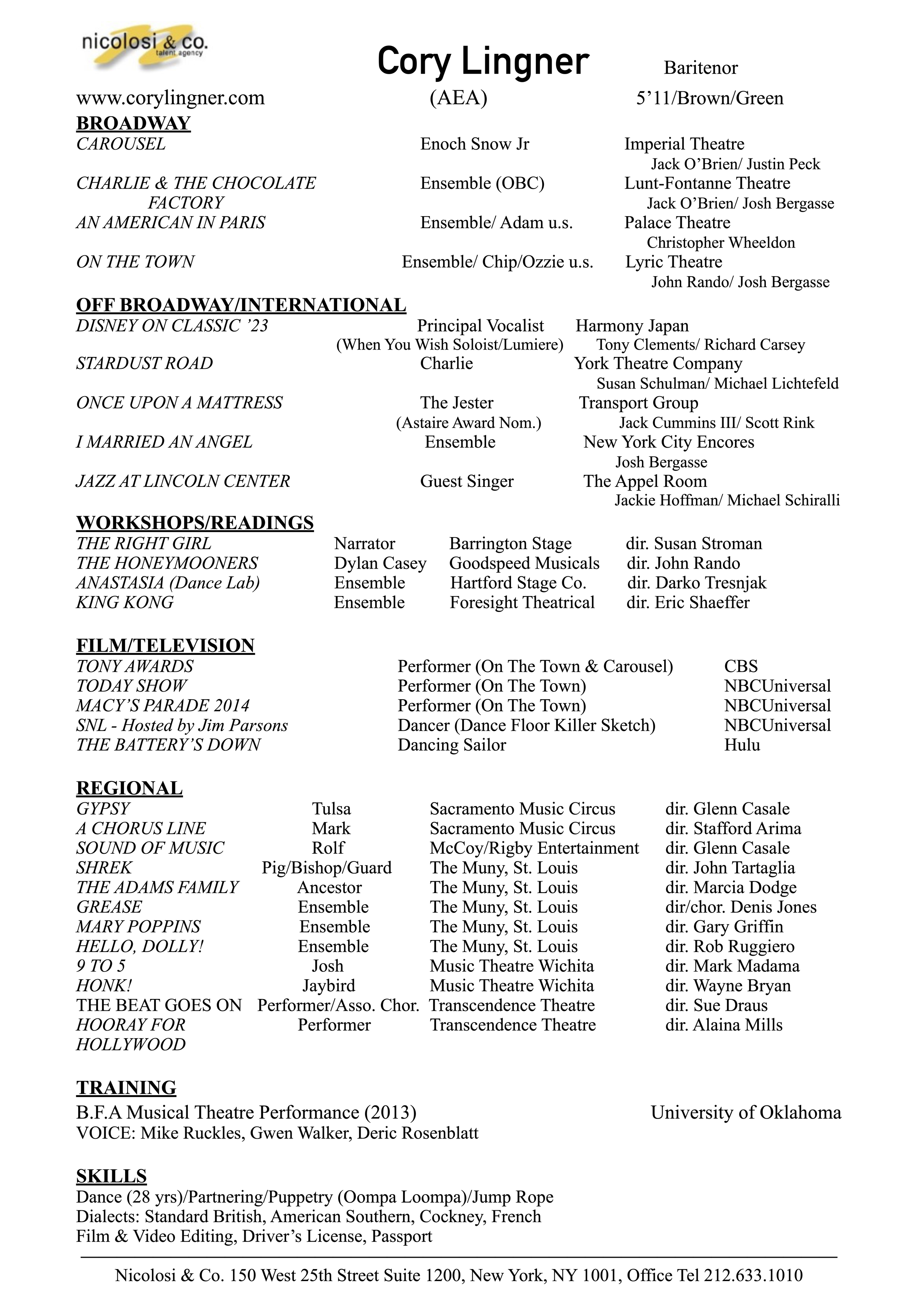 Resume — Cory Lingner