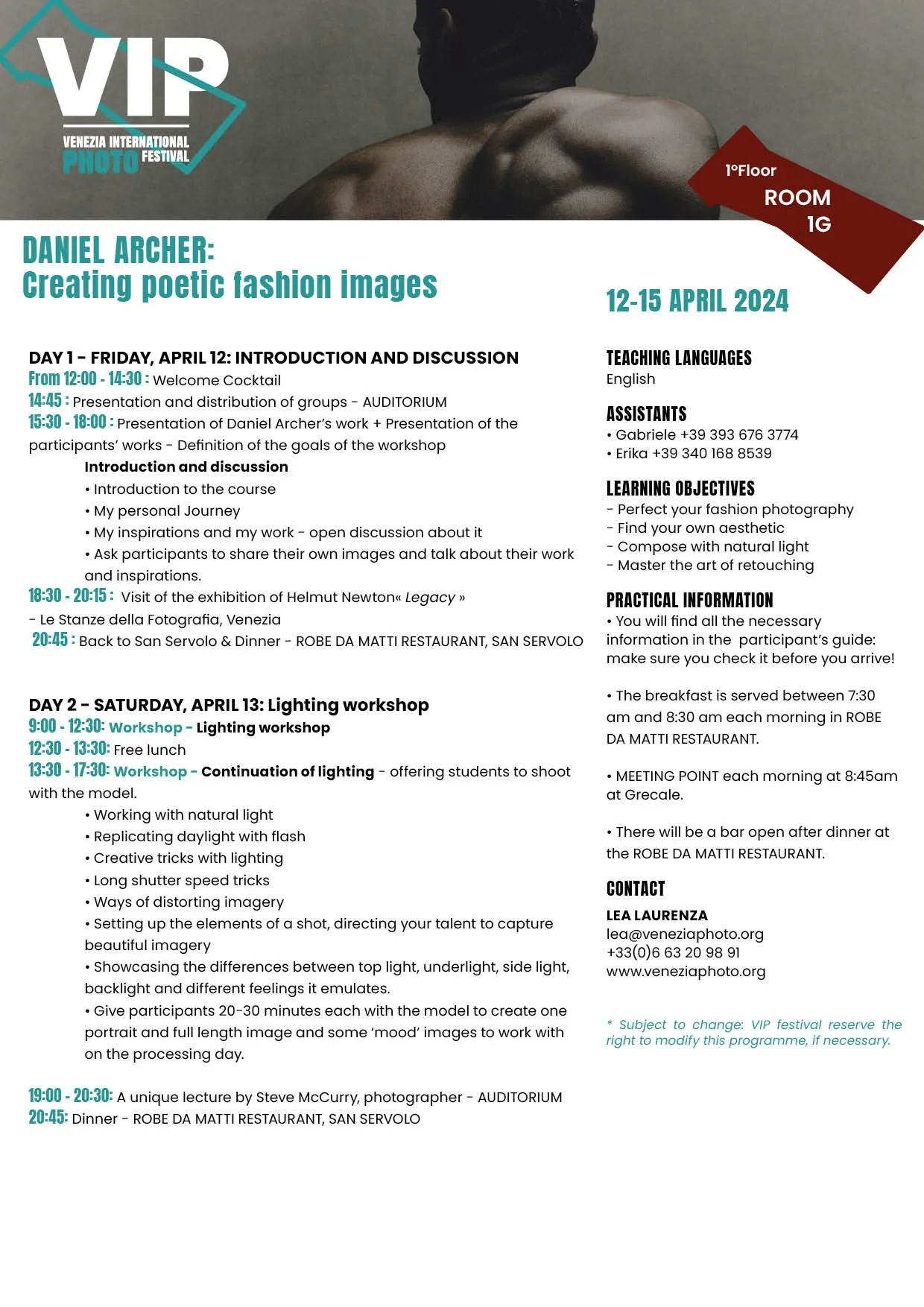 Daniel Archer — VENEZIA INTERNATIONAL PHOTO FESTIVAL