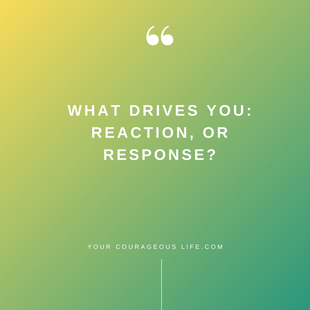 What drives you: reaction, or creation? — Kate Swoboda