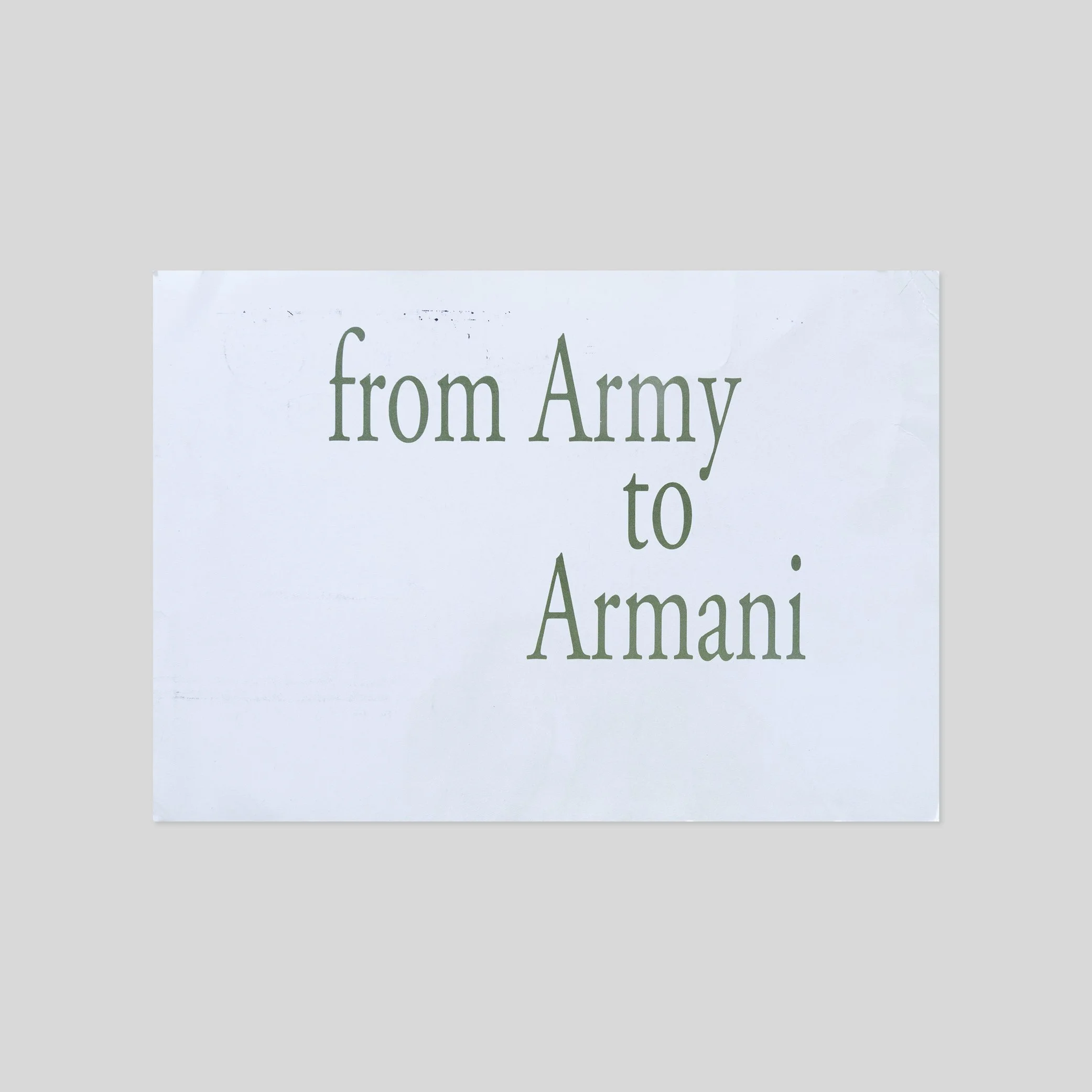Sarah Lucas, Tracey Emin / From Army to Armani. Sarah Lucas & Tracy ...