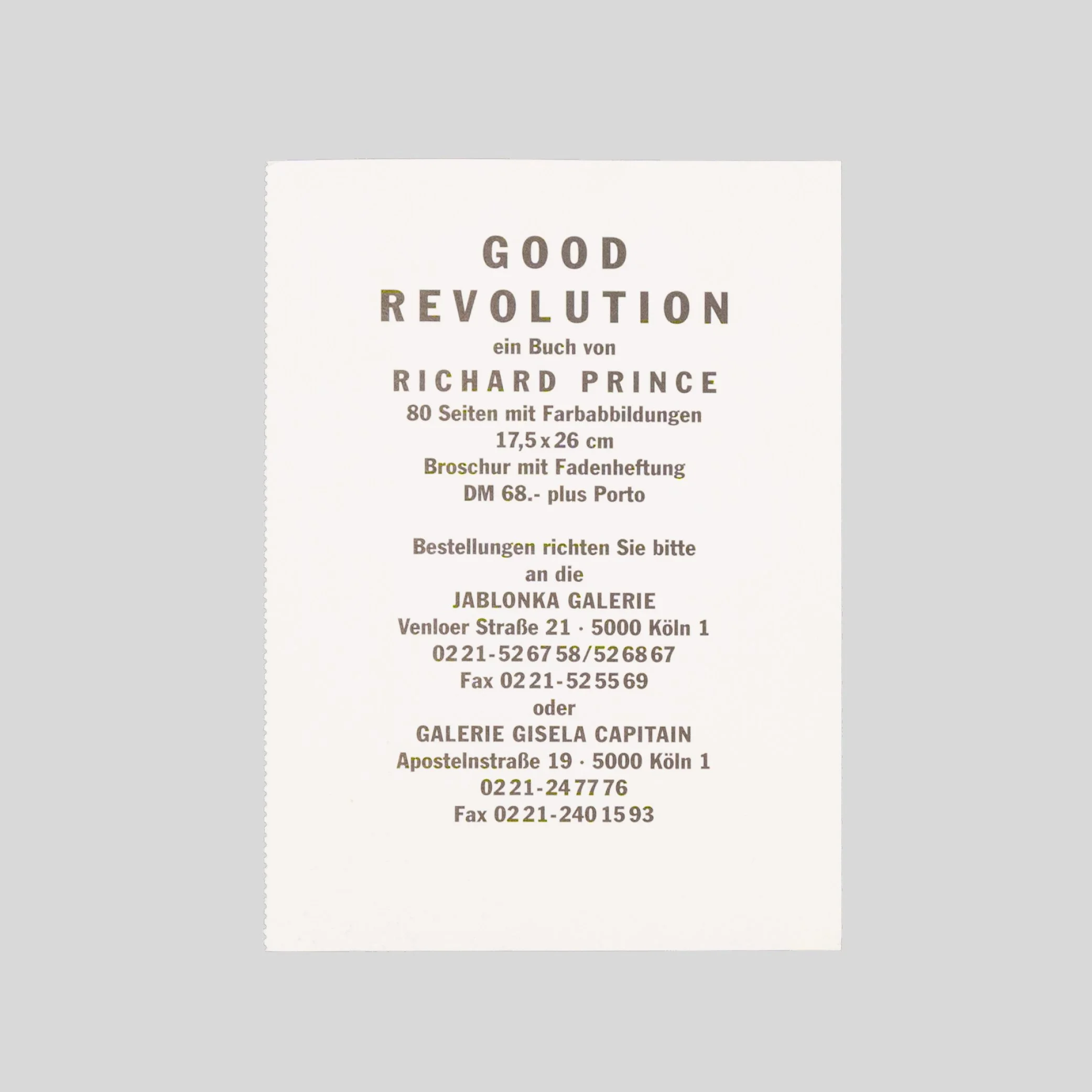 Richard Prince / Good Revolution a book by Richard Prince — Studio ...