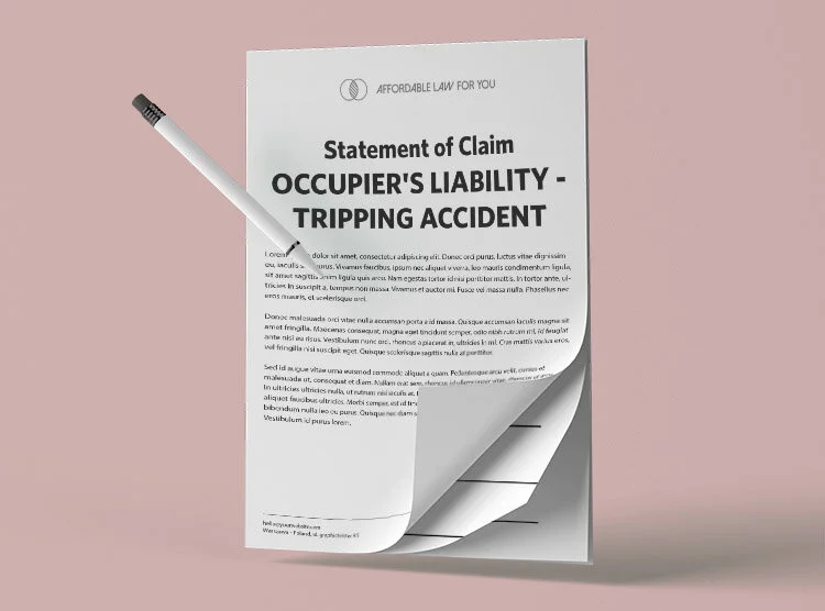 Statement of Claim - Occupier's Liability - Tripping Accident ...