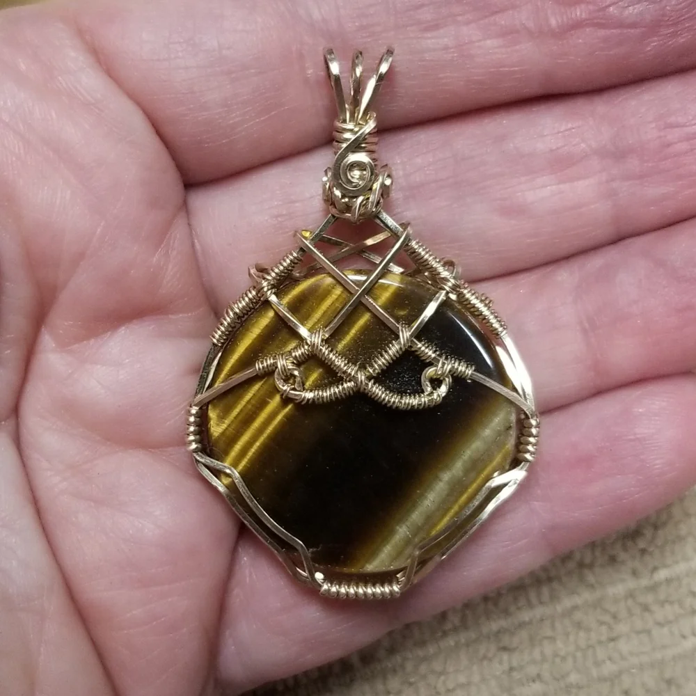 Gold Tiger Pendant Big