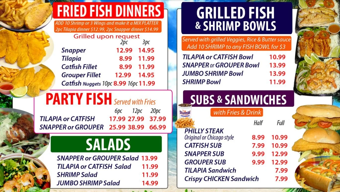 Full Menu — Snappersonbroward