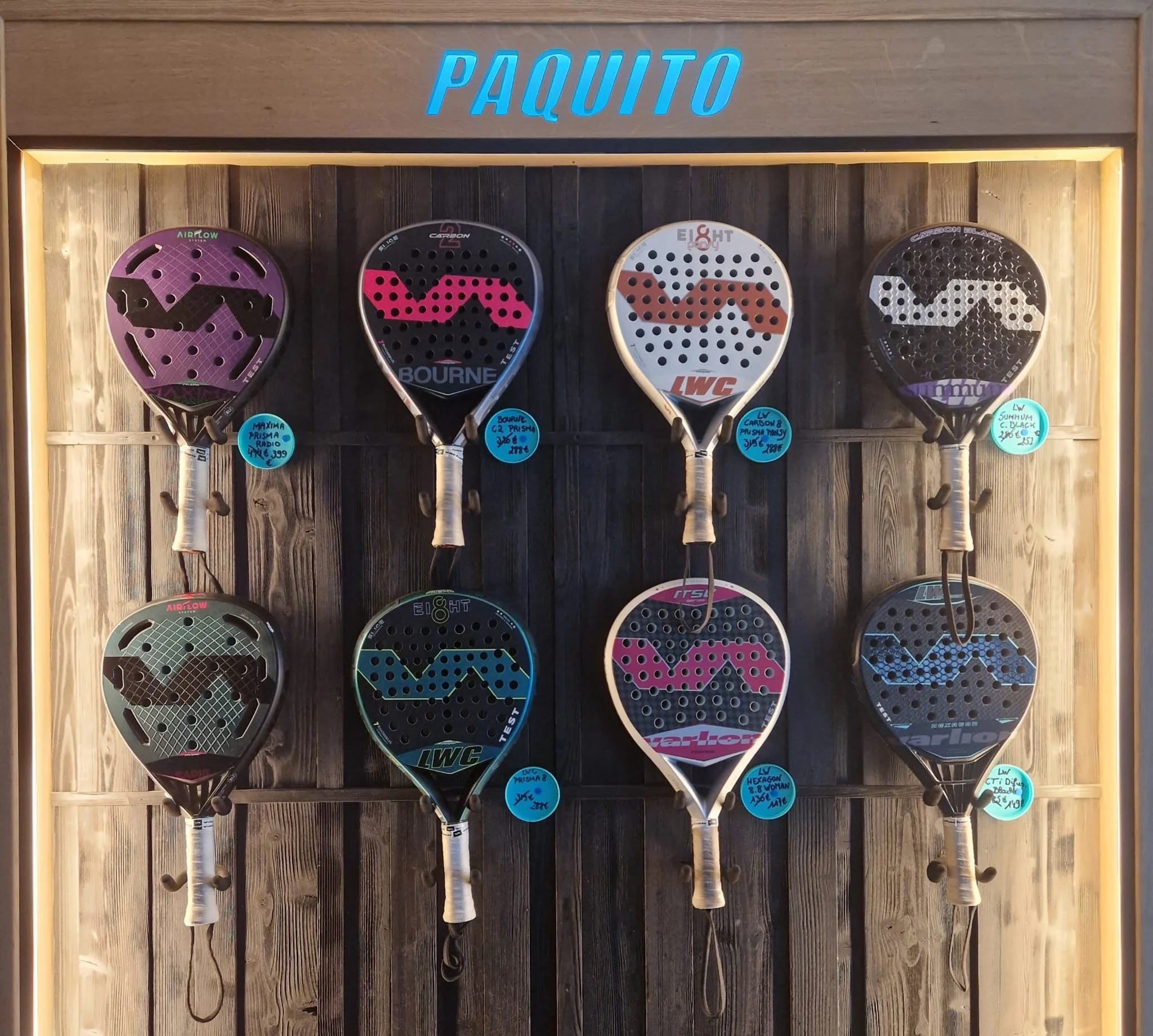 Huurprijzen Padelterreinen en Materiaal - Padelclub Paquito Erpe-Mere