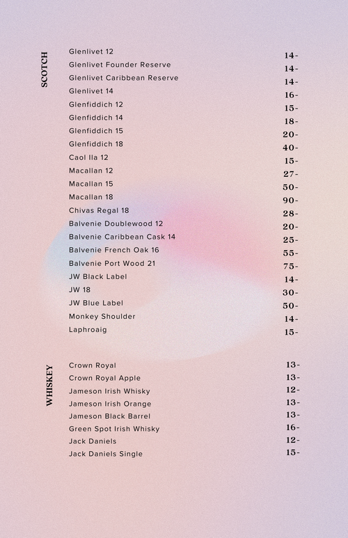 Menu — Gyu Shige Japanese BBQ & Bar