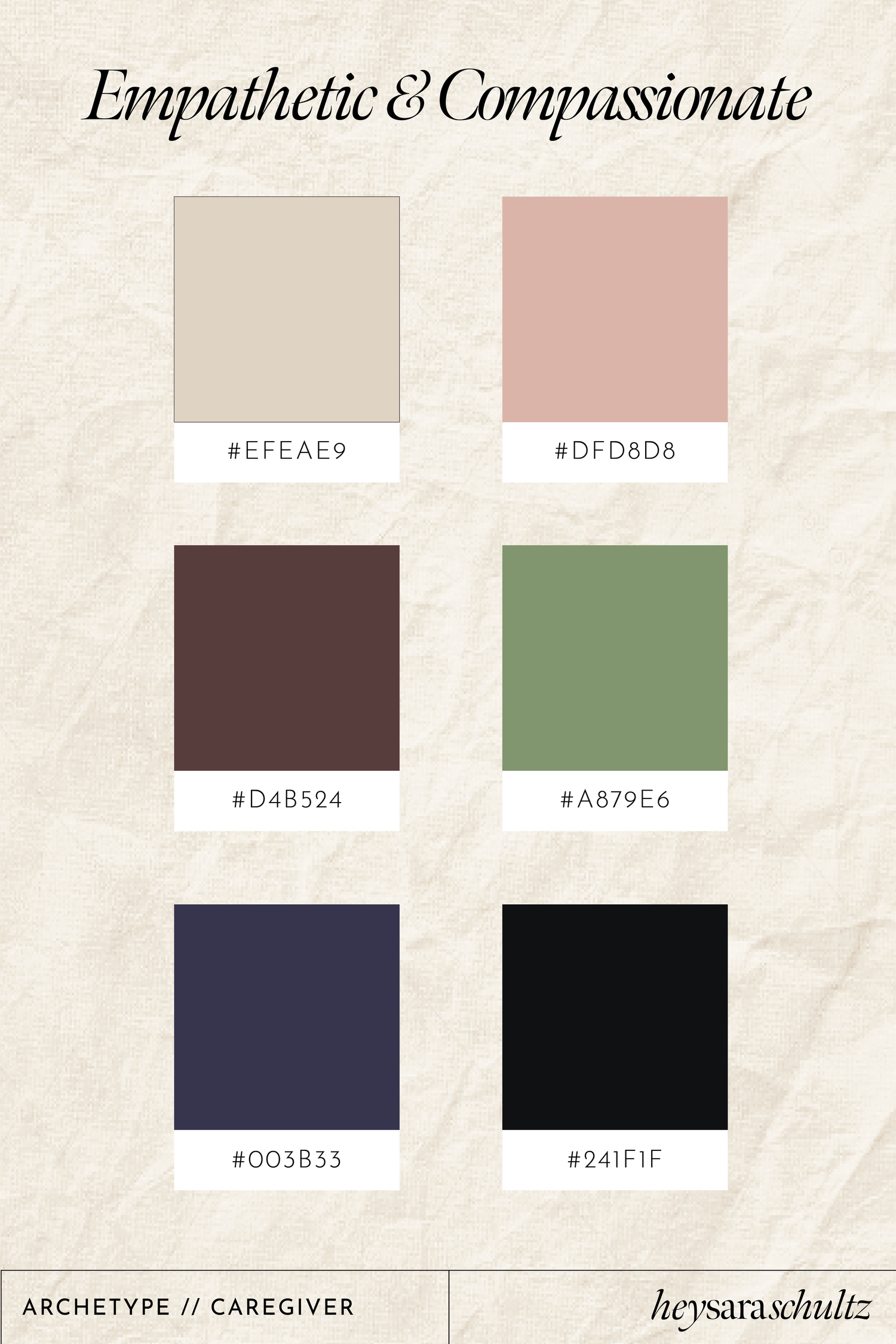 Top Color Palettes for the Caregiver Brand Archetype — Hey Sara Schultz