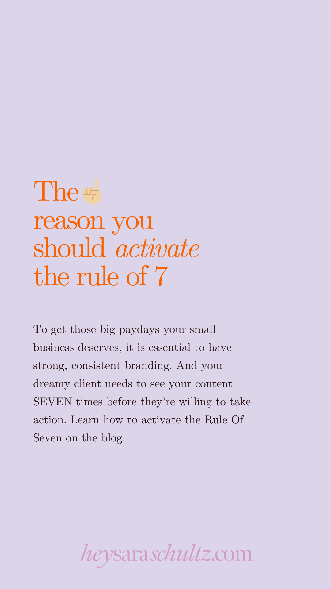 7th Times the Charm: How To Use The Rule Of Seven — Hey Sara Schultz