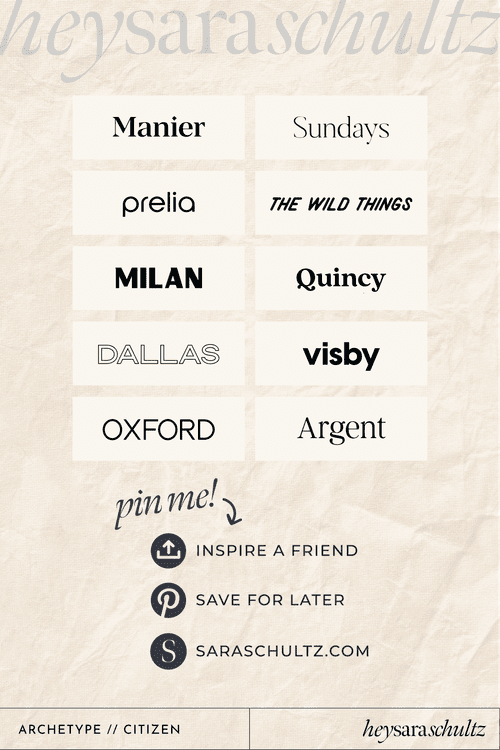 Citizen: Fonts — Hey Sara Schultz