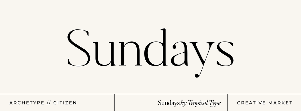Citizen: Fonts — Hey Sara Schultz