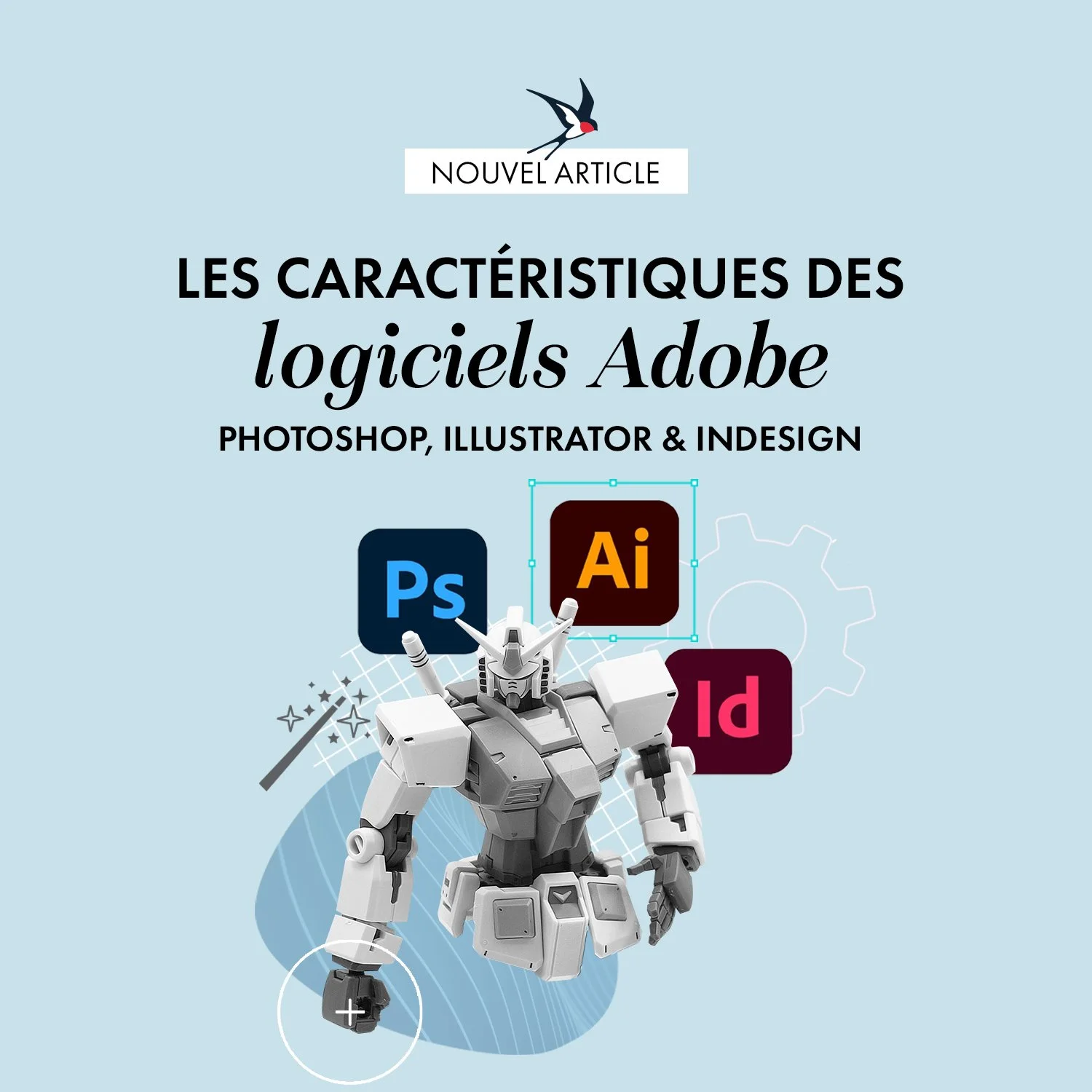 Mes outils principaux de création graphique: Photoshop, Illustrator ...