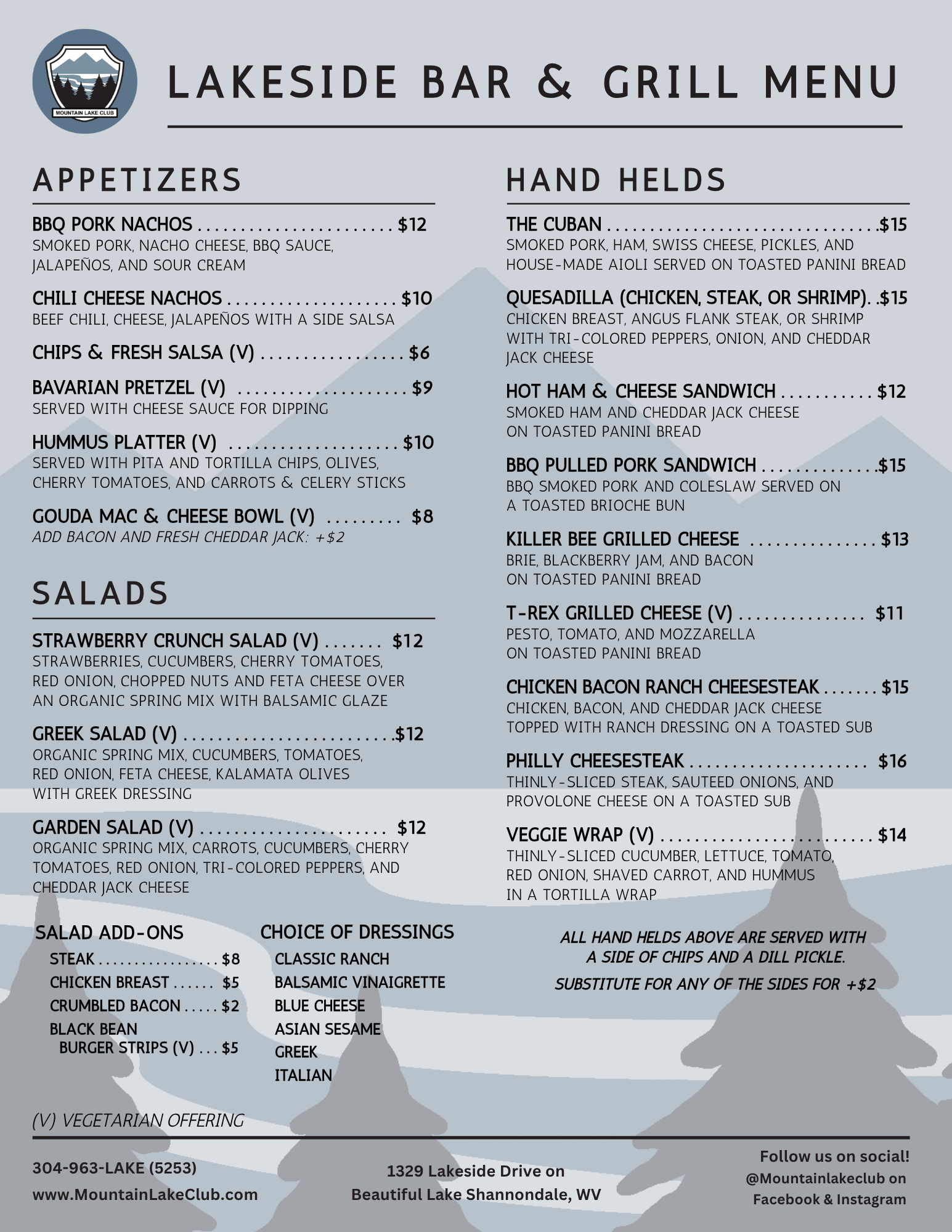 Lakeside Bar & Grill — Mountain Lake Club