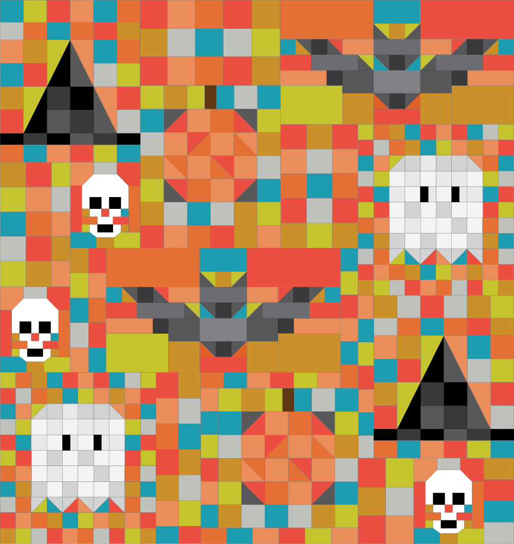 A Scrappy Halloween Quilt Sampler — Blue Sky Modern Craft