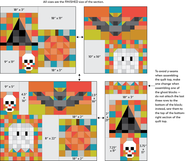 A Scrappy Halloween Quilt Sampler — Blue Sky Modern Craft