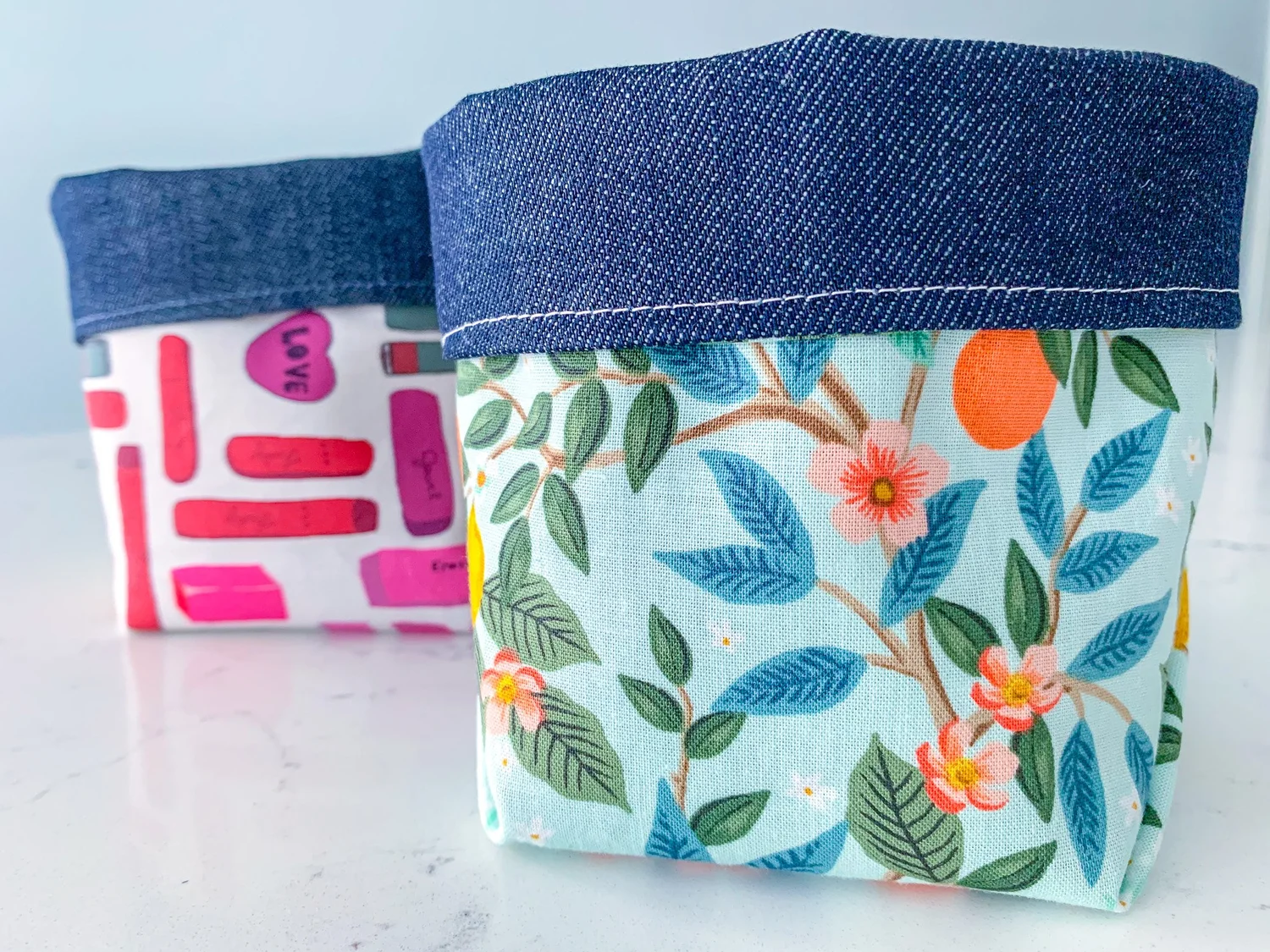 Mini Foldover Baskets (Tutorial) — Blue Sky Modern Craft