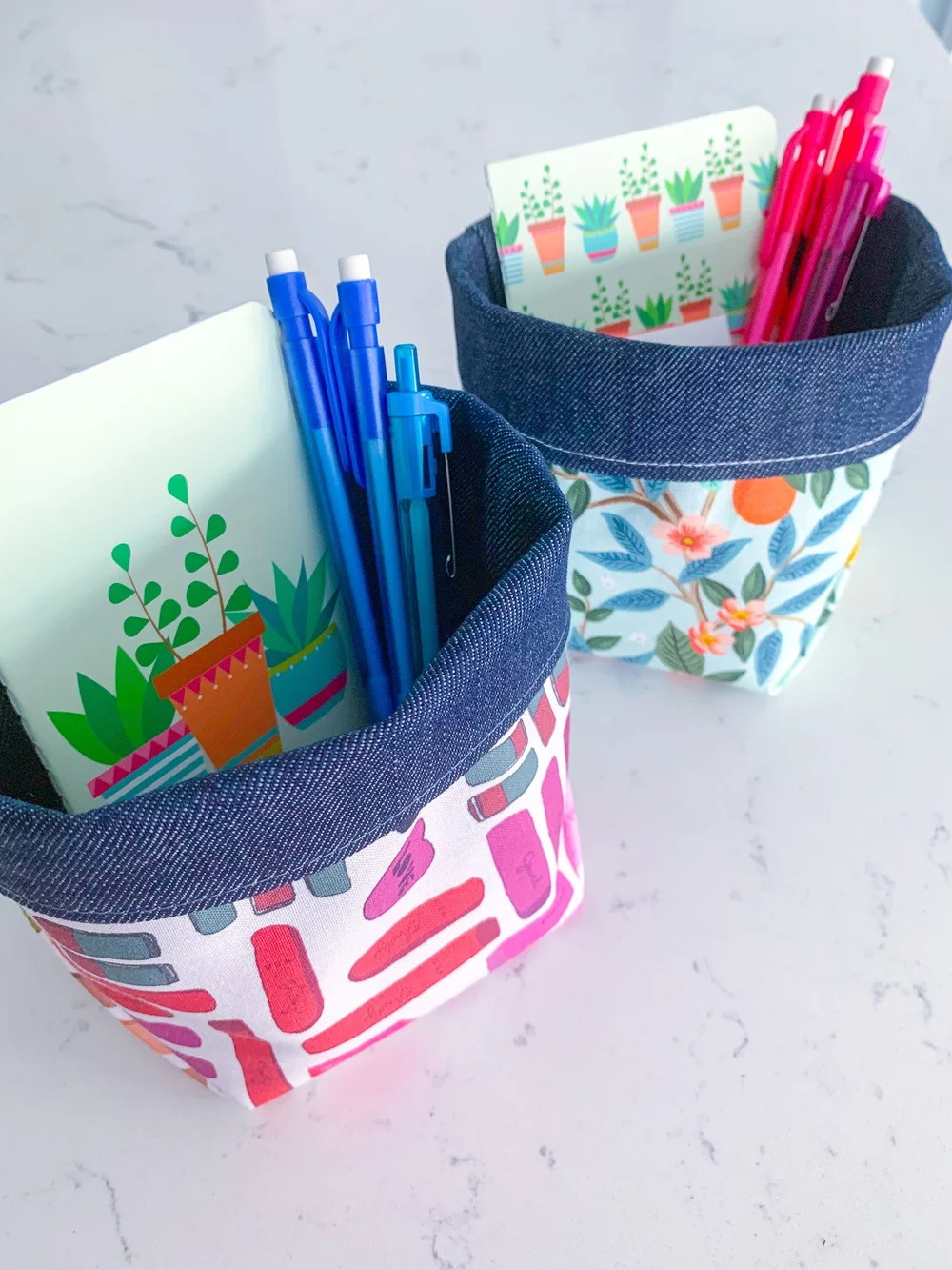 Mini Foldover Baskets (Tutorial) — Blue Sky Modern Craft