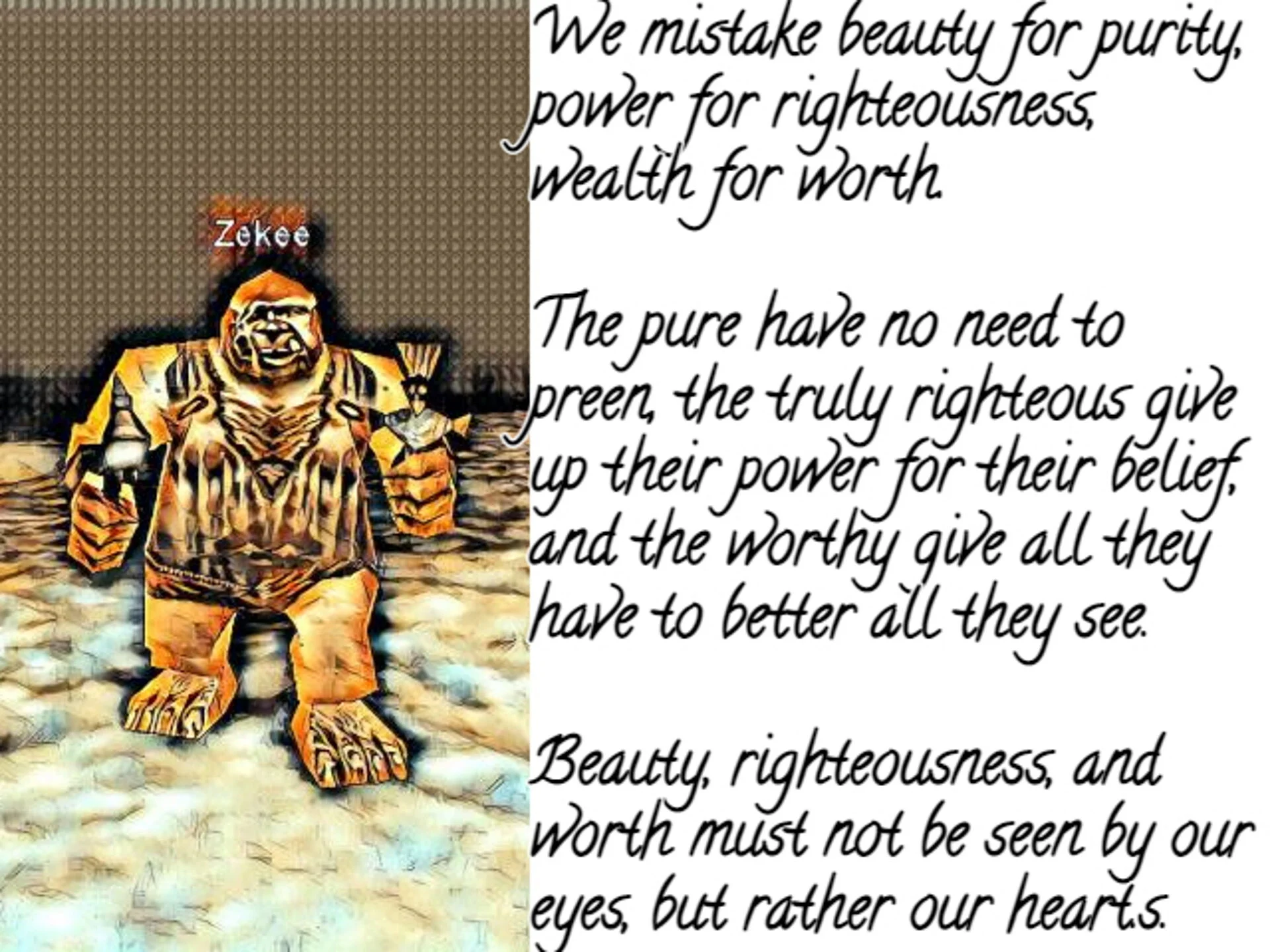 The Pure, the Righteous and the Worthy — Zen Bassmasters: Old Gamers ...
