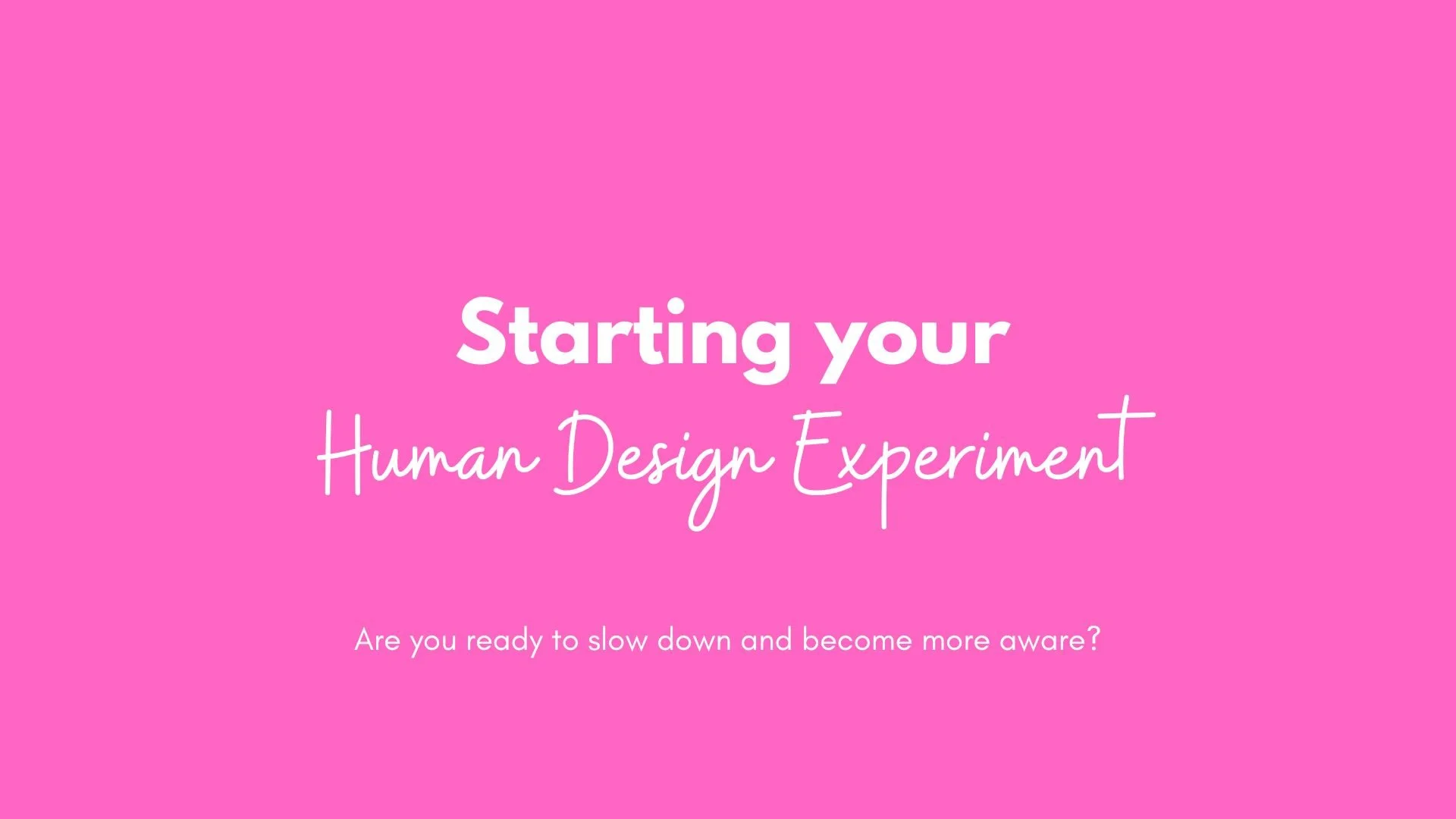 Starting your Human Design Experiment | Where to start? — Rebecca ...