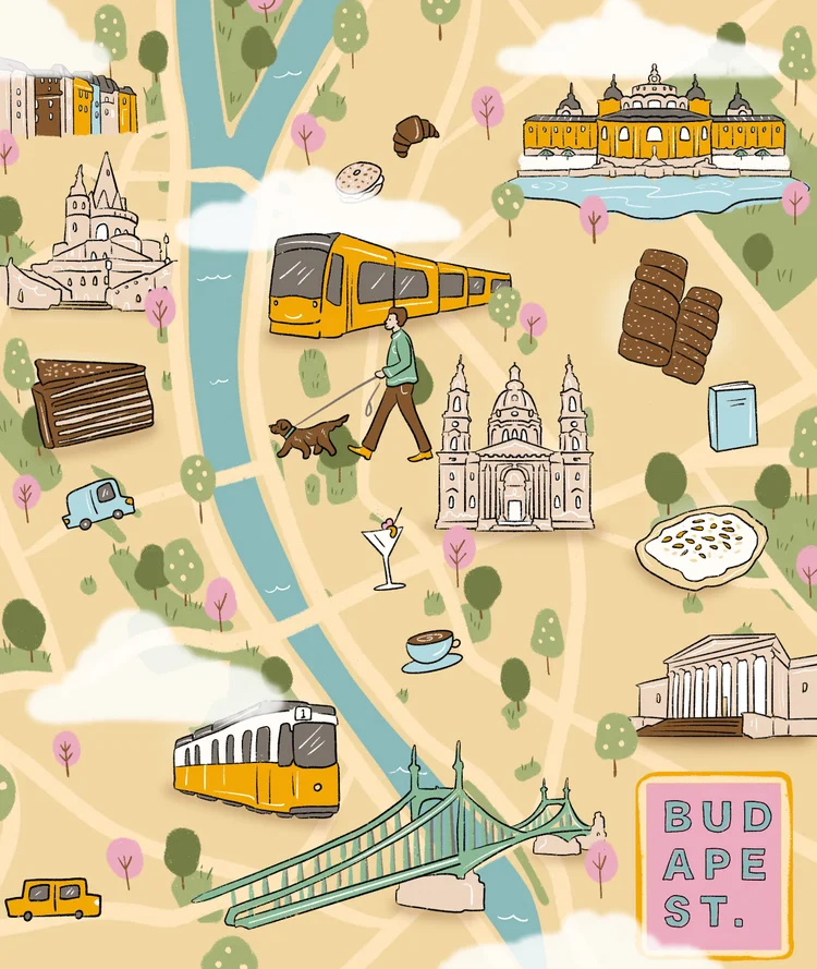 Illustrated Map of Budapest — Megan McKean │ Australian designer ...