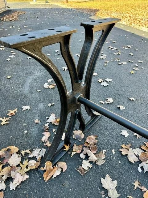 28" NEW THE X Dining table cast iron base — JCS Casting Company - Cast ...