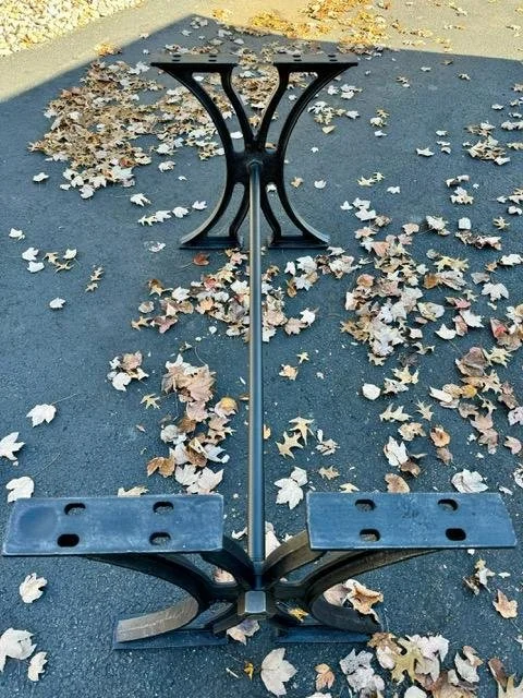 28" NEW THE X Dining table cast iron base — JCS Casting Company - Cast ...