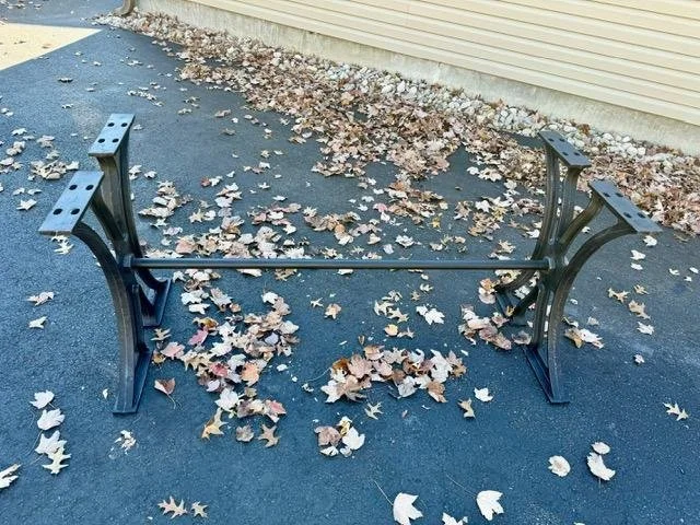 28" NEW THE X Dining table cast iron base — JCS Casting Company - Cast ...