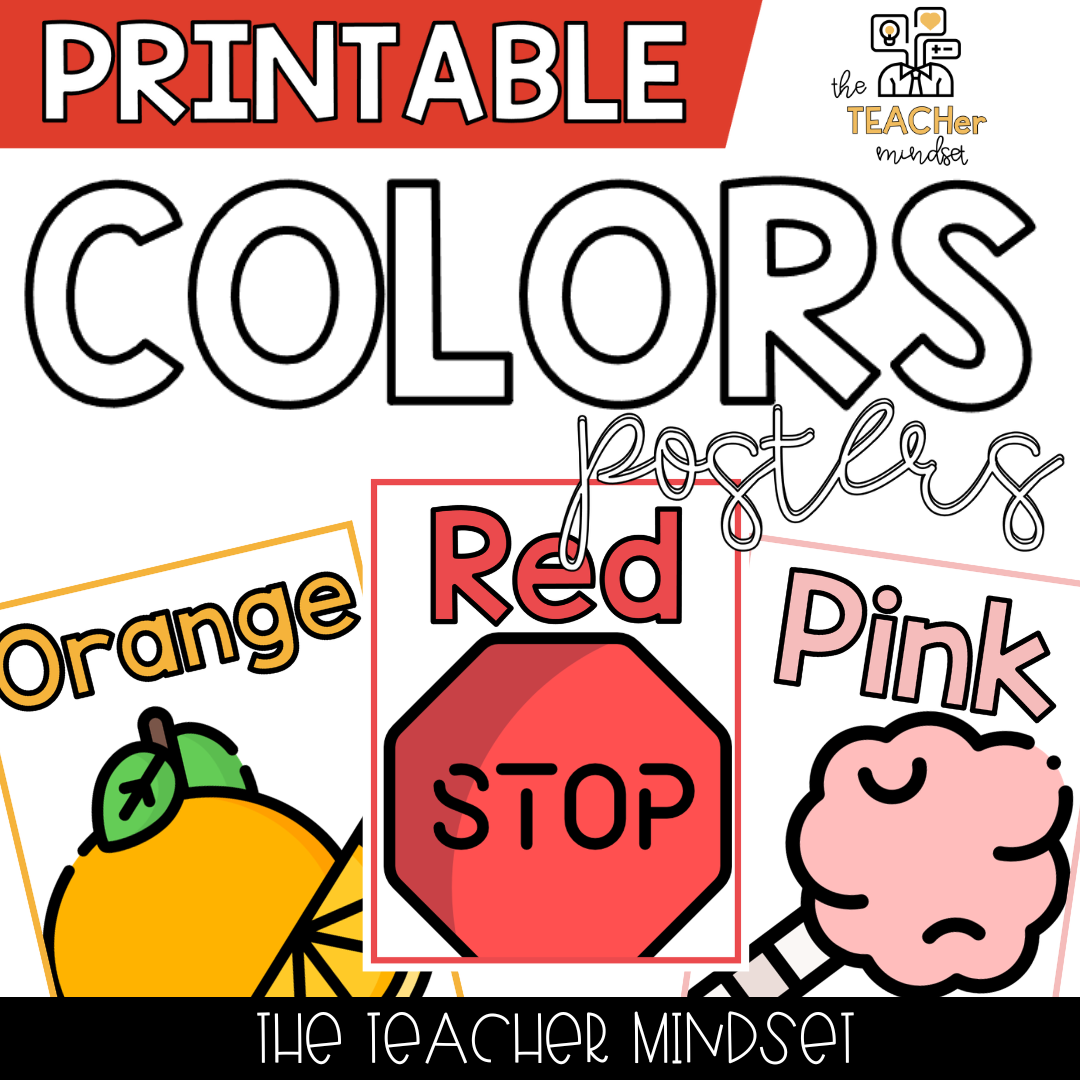 Printable Color Posters | 11 Colors | Low Prep | The TEACHer Mindset