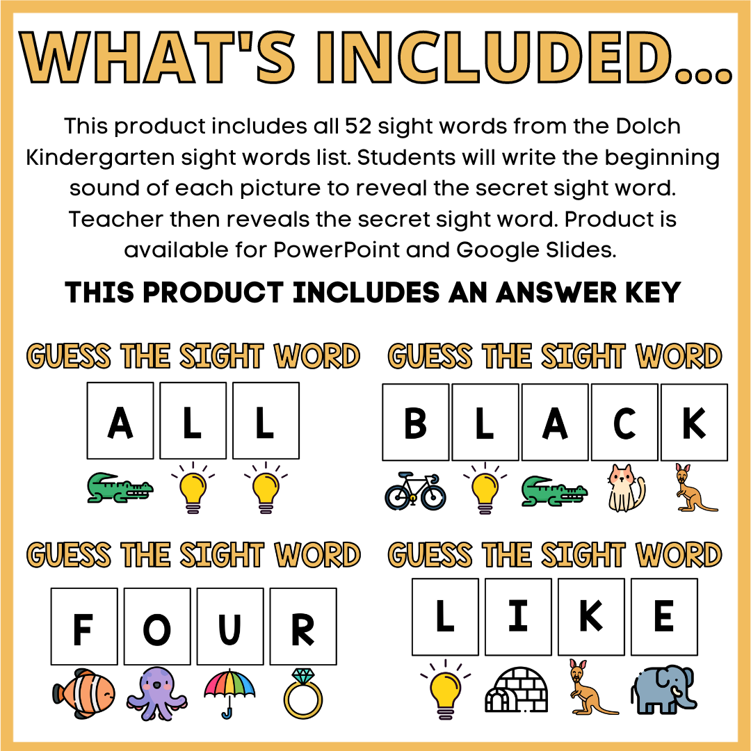 Secret CVC Words | Short A Word List | PowerPoint & Google Slides | The ...