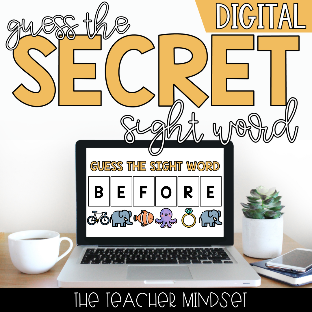 Guess the Secret Sight Words | Dolch Kindergarten List | PowerPoint ...