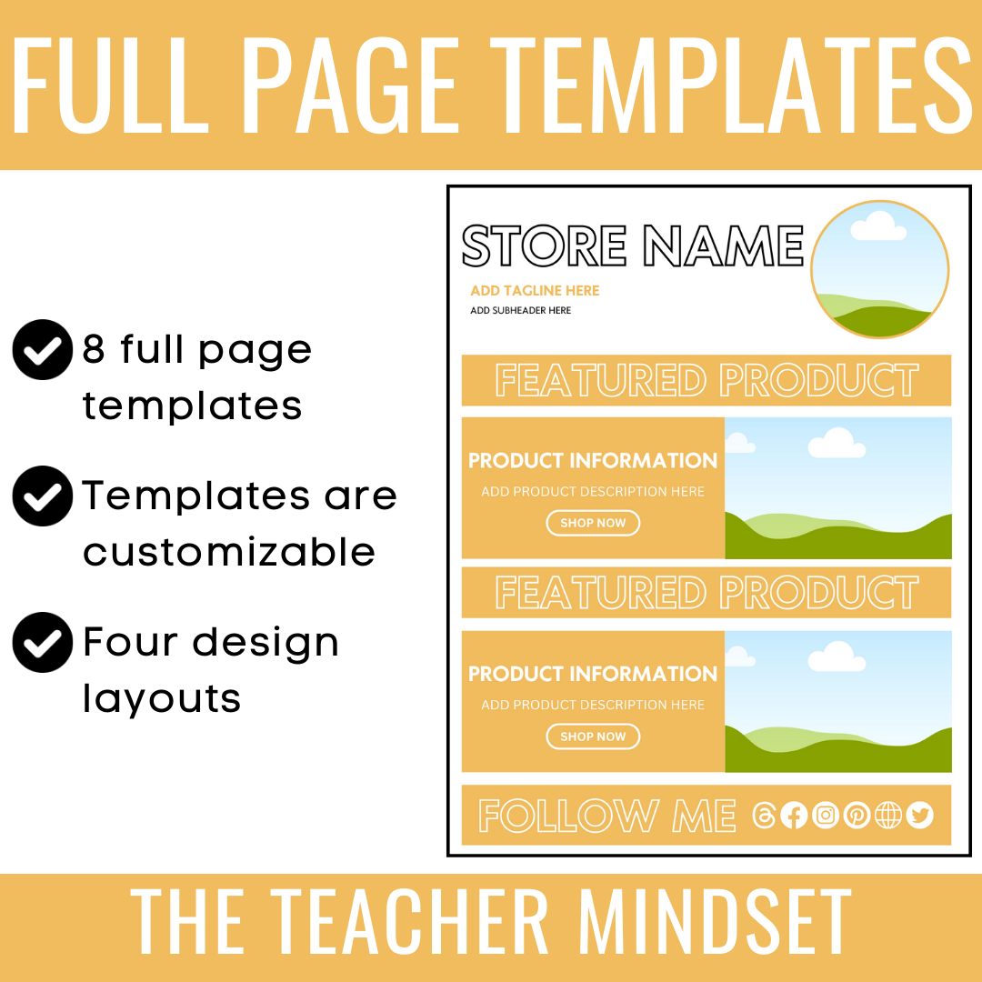 TPT Seller Note to Followers Templates for Canva | The TEACHer Mindset