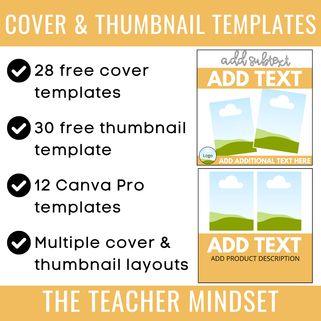 TPT Seller Templates Starter Pack | Growing Bundle | The TEACHer Mindset