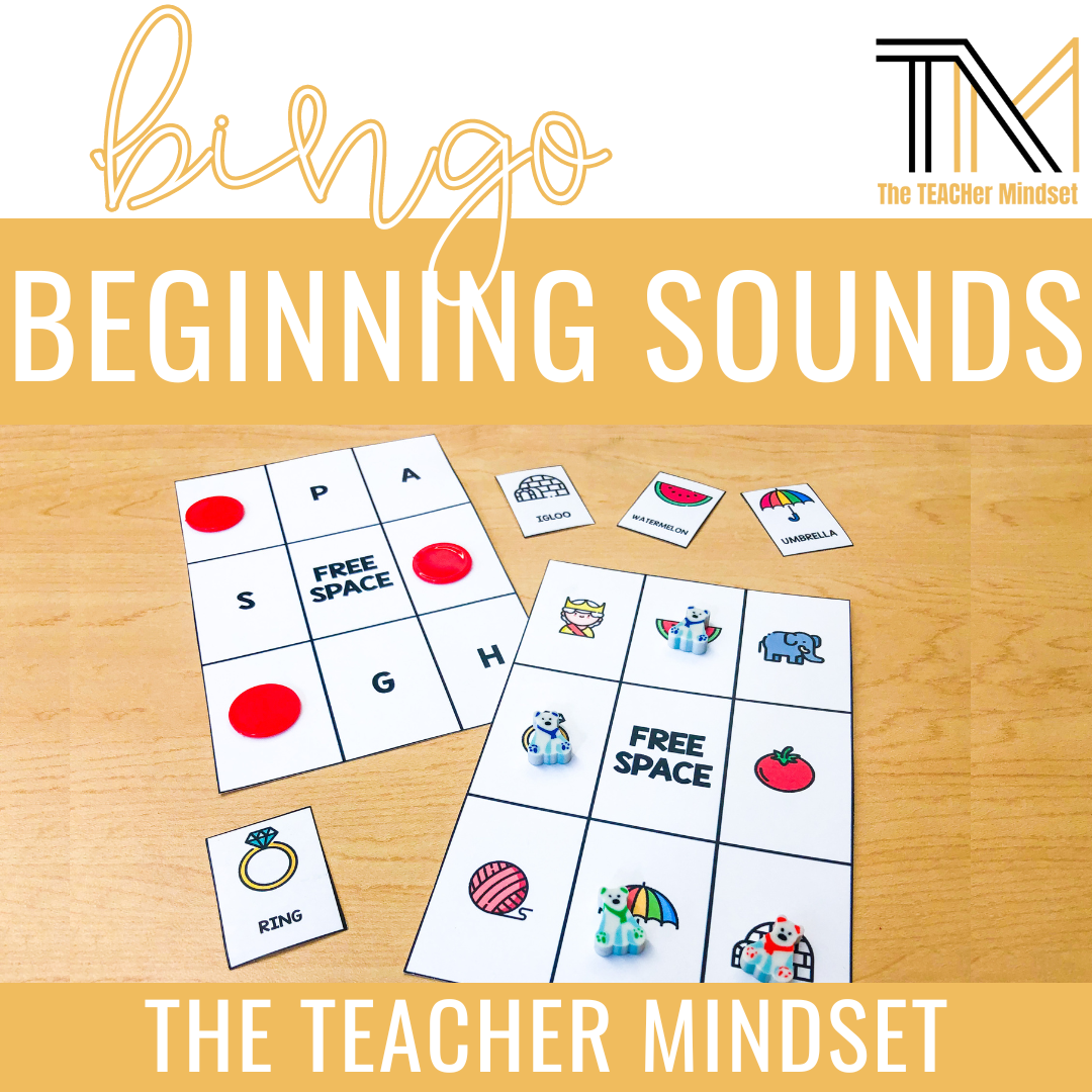 Beginning Sounds Bingo | Two Versions | Low Prep | The TEACHer Mindset