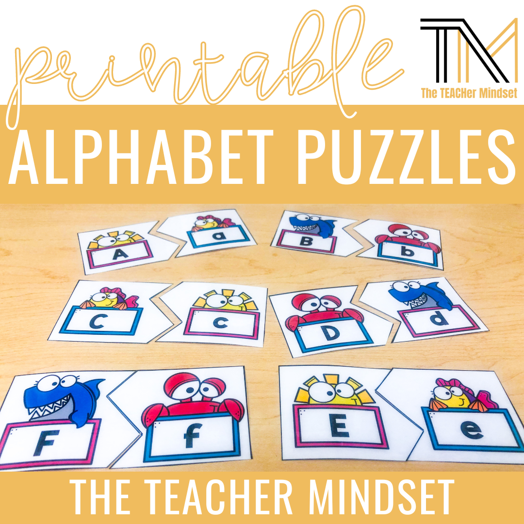 Alphabet Puzzle - Uppercase and Lowercase Letters | Summer Theme | Low ...
