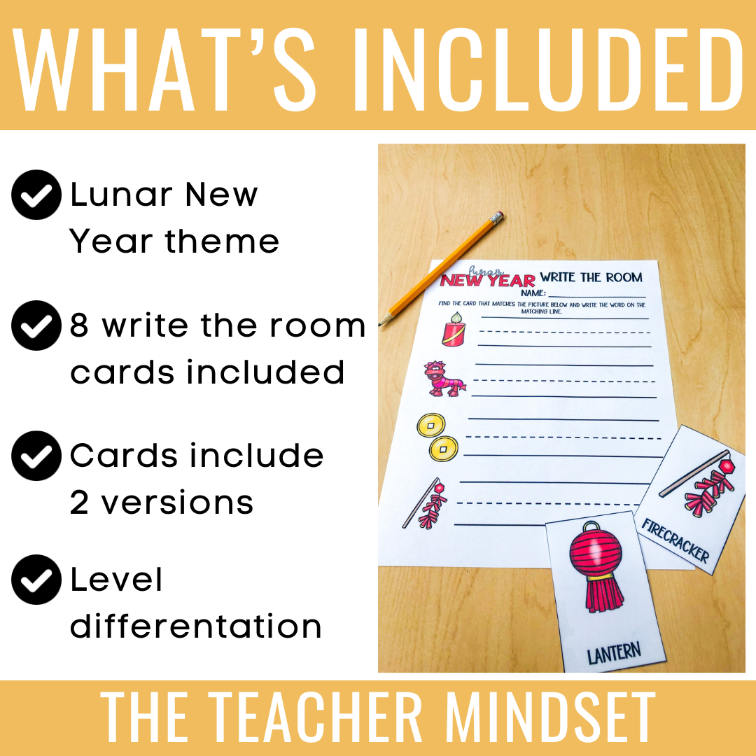 Write The Room | Lunar New Year Theme | Low Prep | The TEACHer Mindset