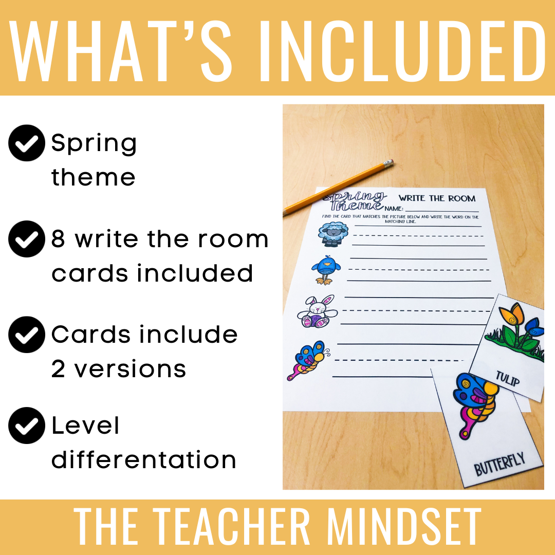 Write The Room | Spring Theme | Low Prep | The TEACHer Mindset