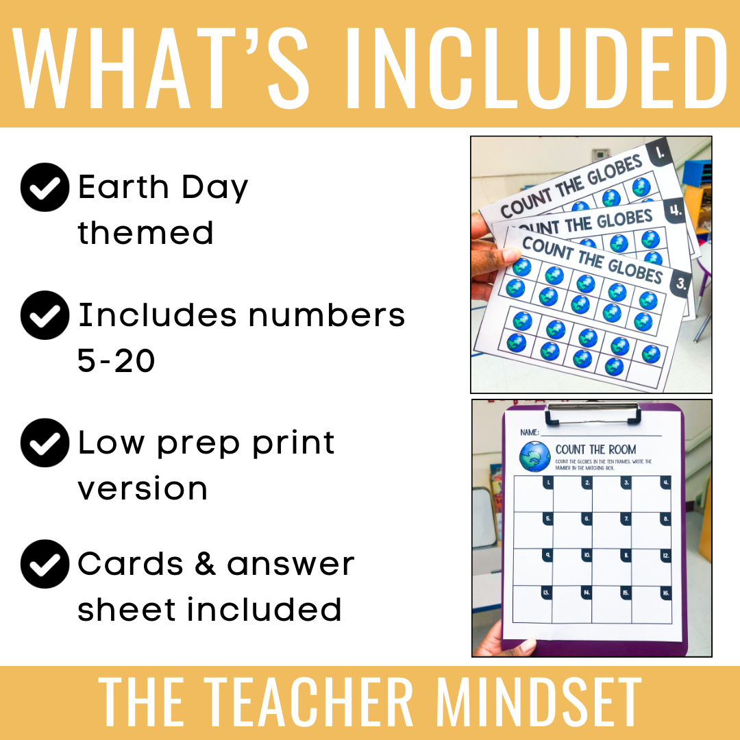 Count the Room | Earth Day Theme | Low Prep | The TEACHer Mindset
