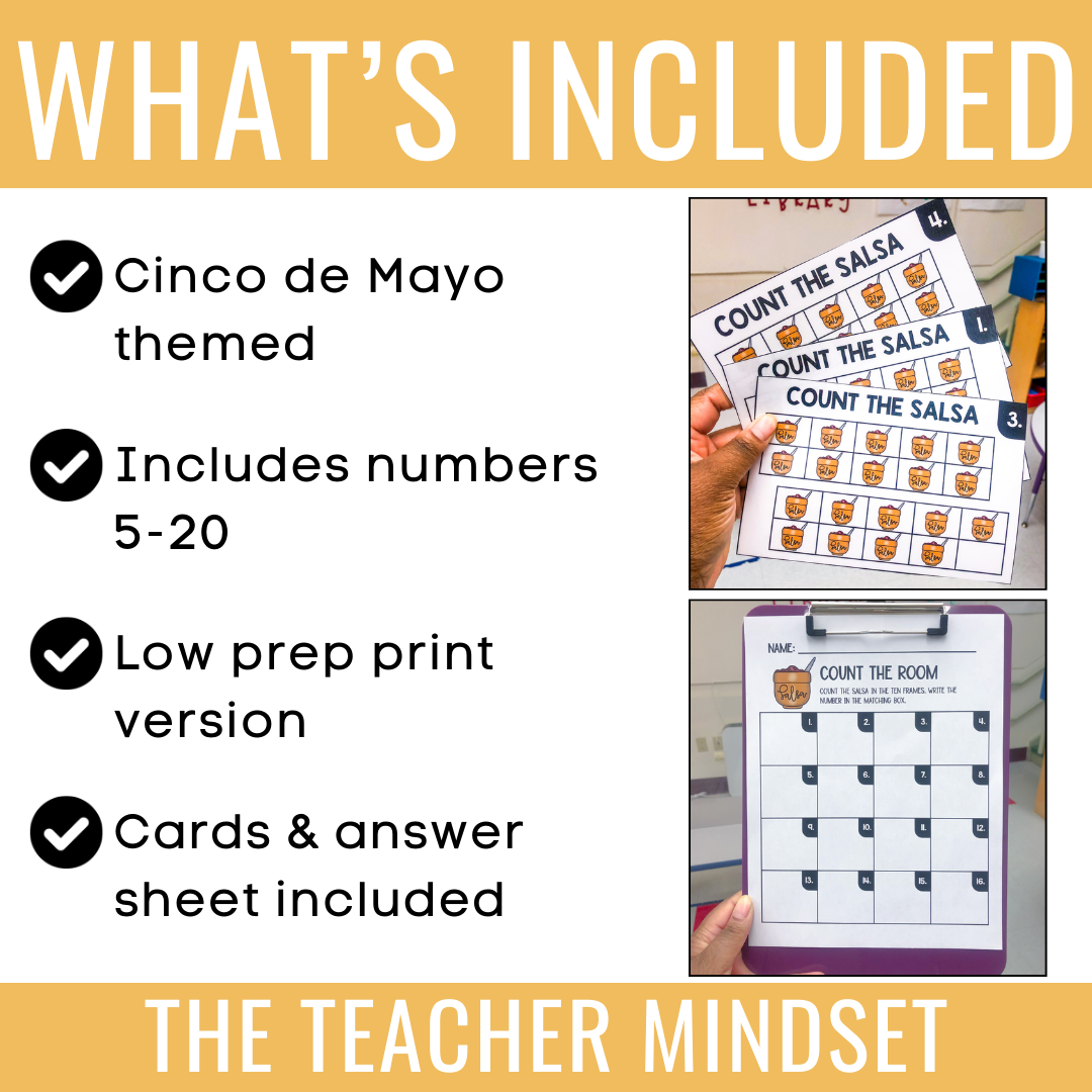 Count the Room | Cinco de Mayo Theme | Low Prep | The TEACHer Mindset