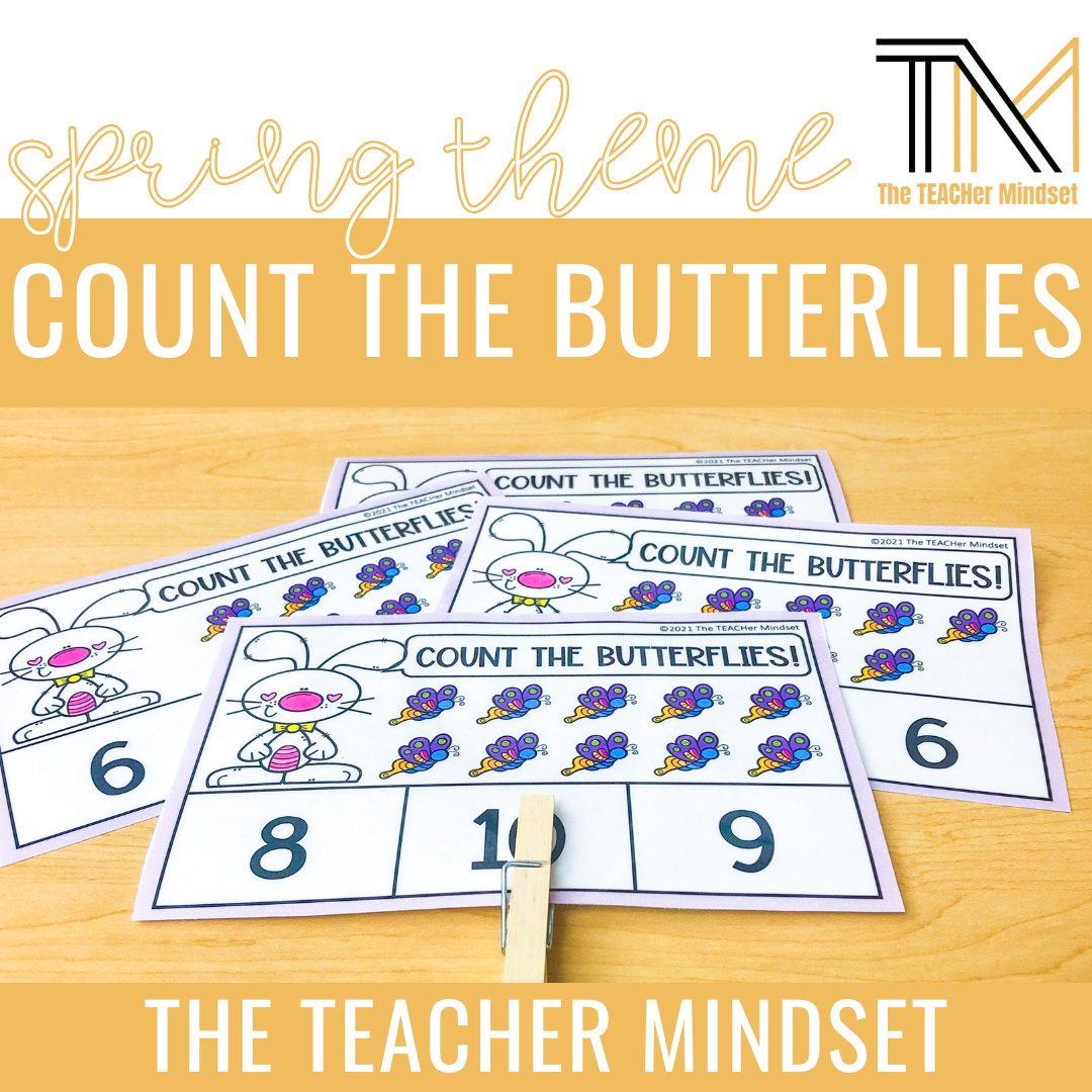 Count the Butterflies Number Sense Game | Spring Theme | Low Prep | The ...