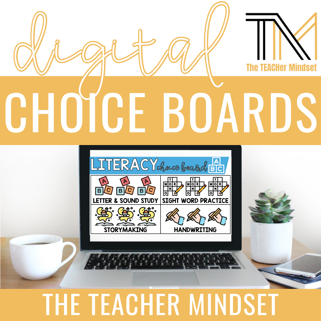 August Digital Choice Boards Template | Back To School Theme ...