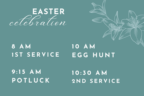 Easter Sunday Worship Gatherings, Potluck, and Egg Hunt — Church of the ...