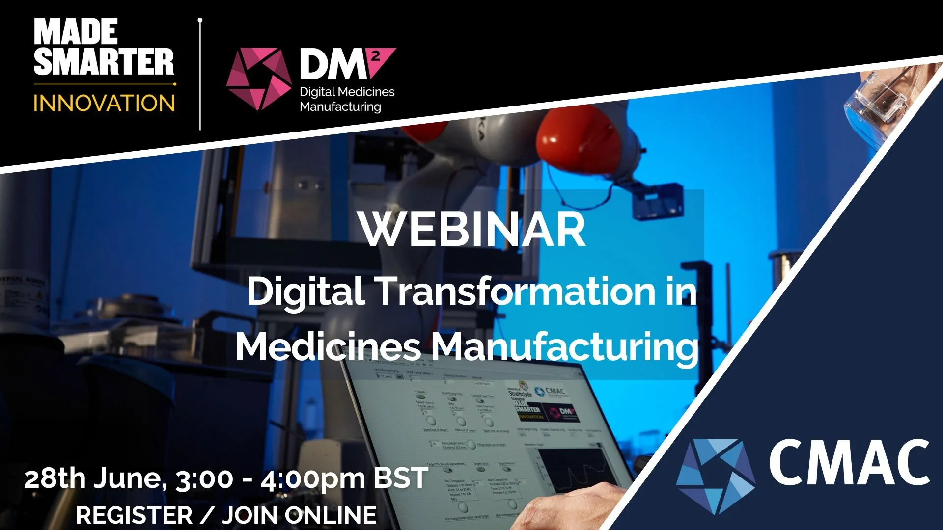 DM² Webinars: Digital Transformation in Medicines Manufacturing — CMAC