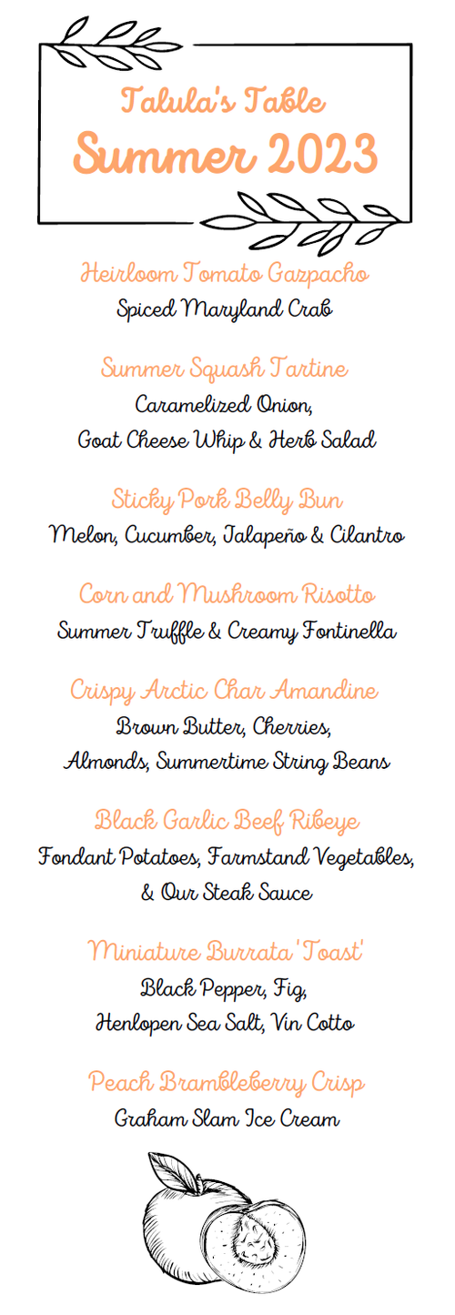 Tasting Dinners — Talula's Table