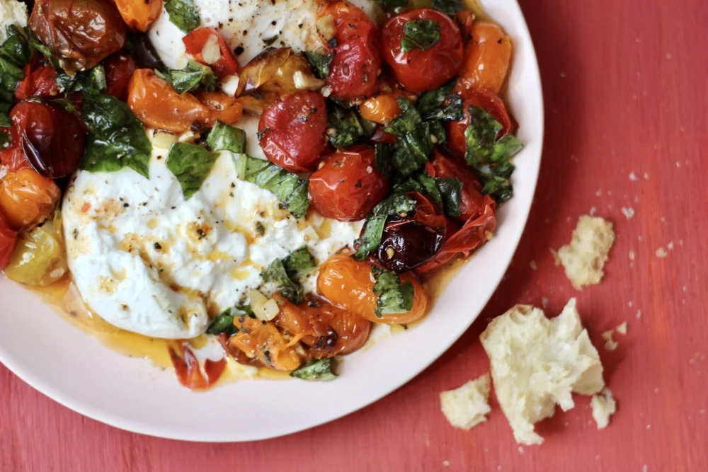 Roasted Tomatoes and Burrata — Christina Brockman